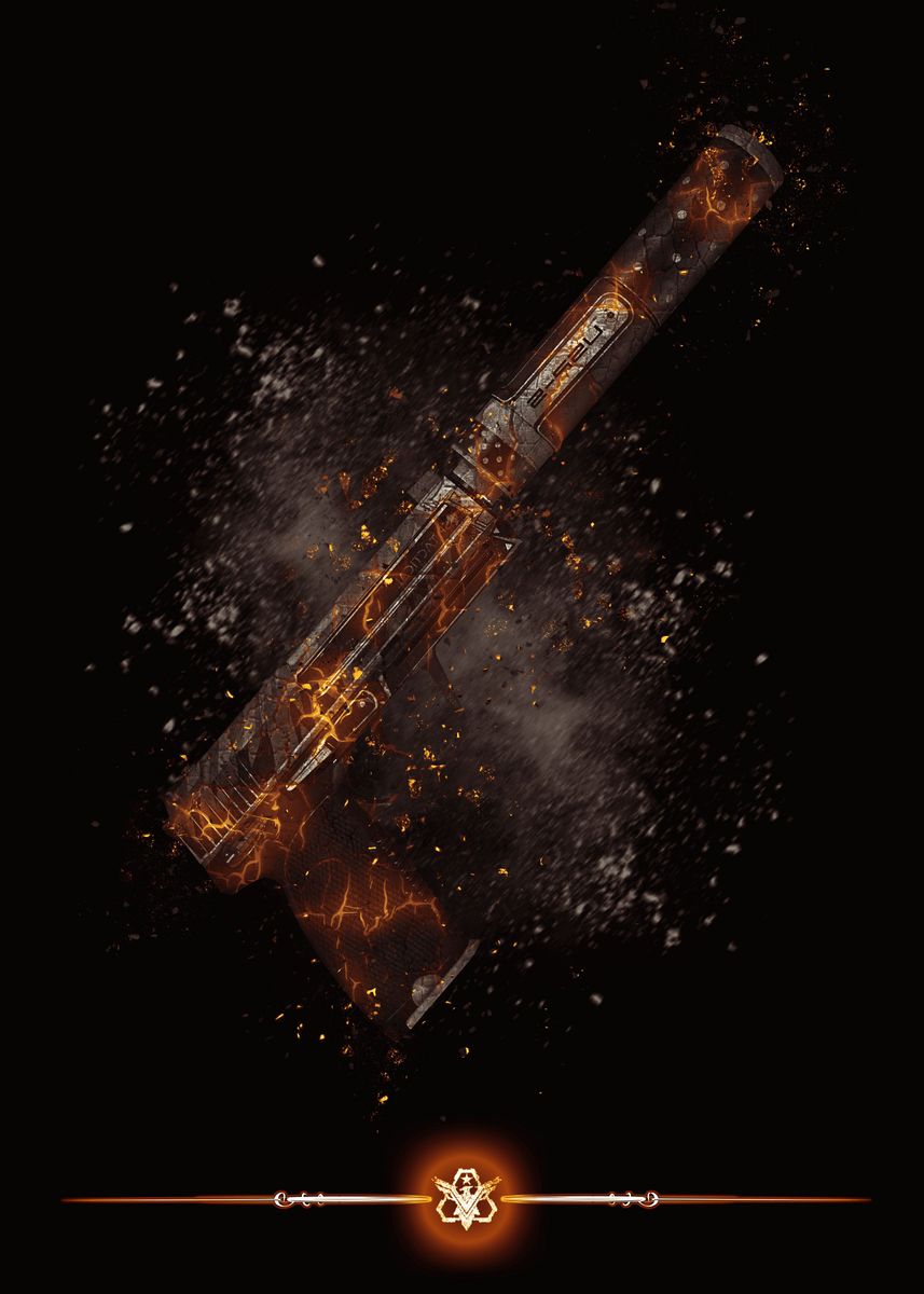 'gun' Poster, picture, metal print, paint by Game Play | Displate