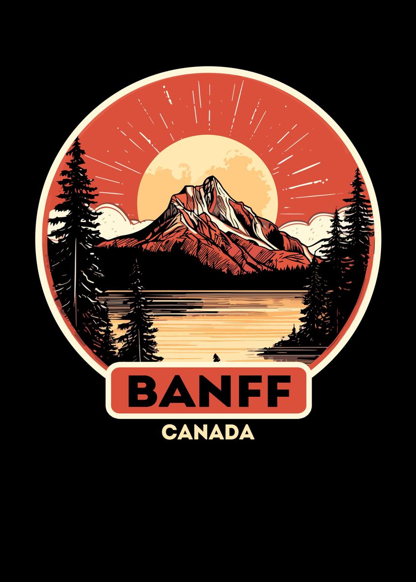 'Vintage Retro Canadian' Poster, picture, metal print, paint by Carlo ...