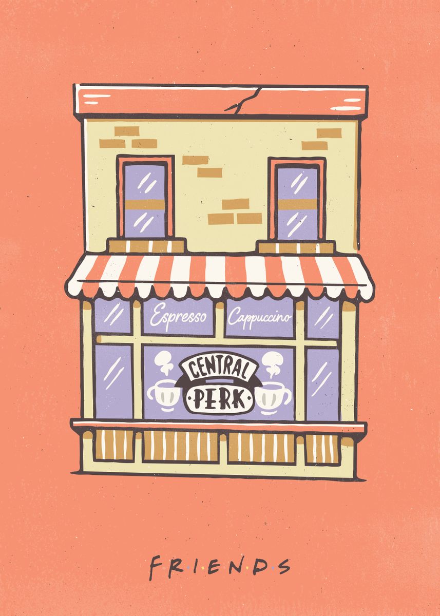 'Central Perk Coffee shop' Poster, picture, metal print, paint by ...