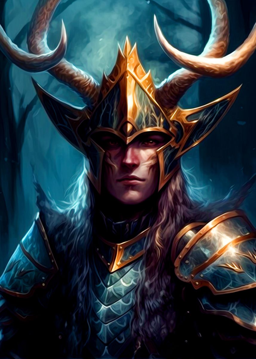 'Deer Knight' Poster, picture, metal print, paint by land vinh | Displate