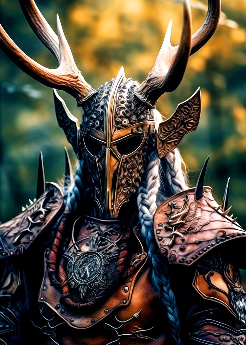 'Deer Knight' Poster, picture, metal print, paint by land vinh | Displate