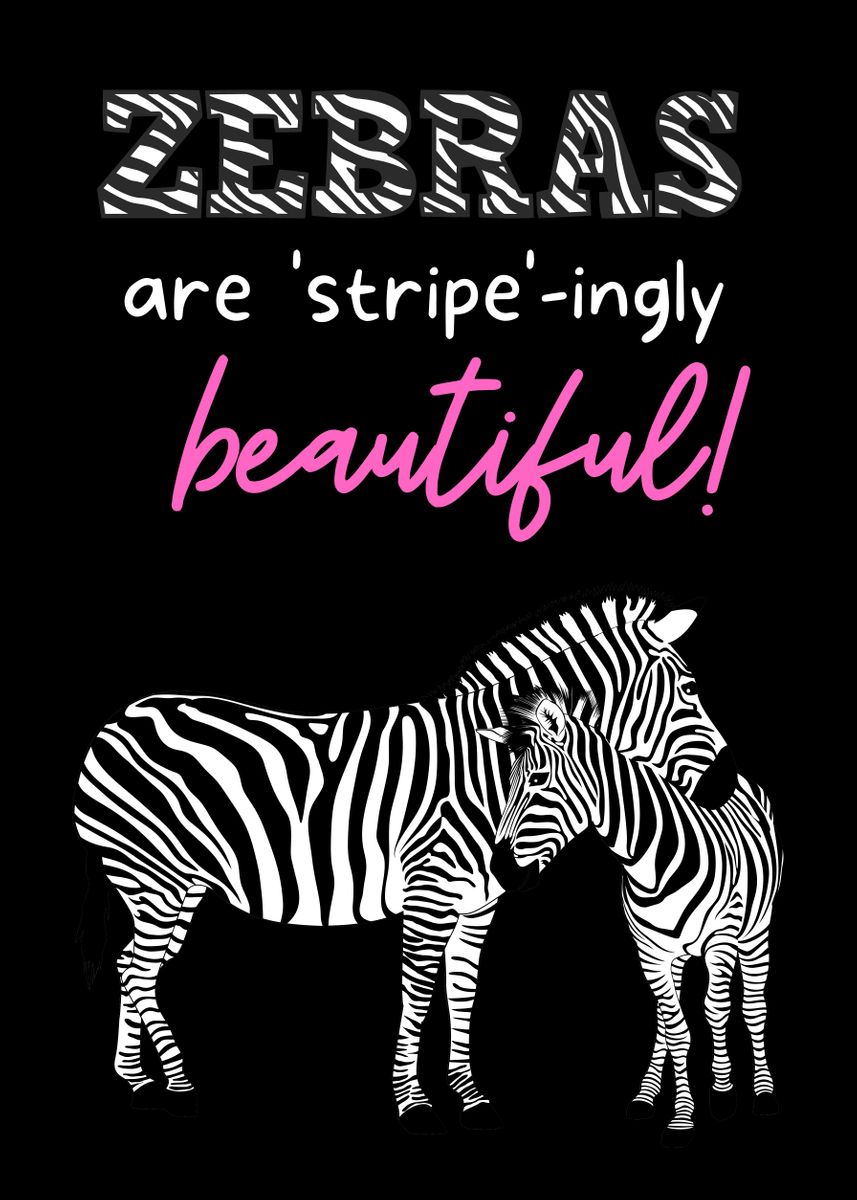 'Beautiful Zebra Poster' Poster, picture, metal print, paint by Mark ...