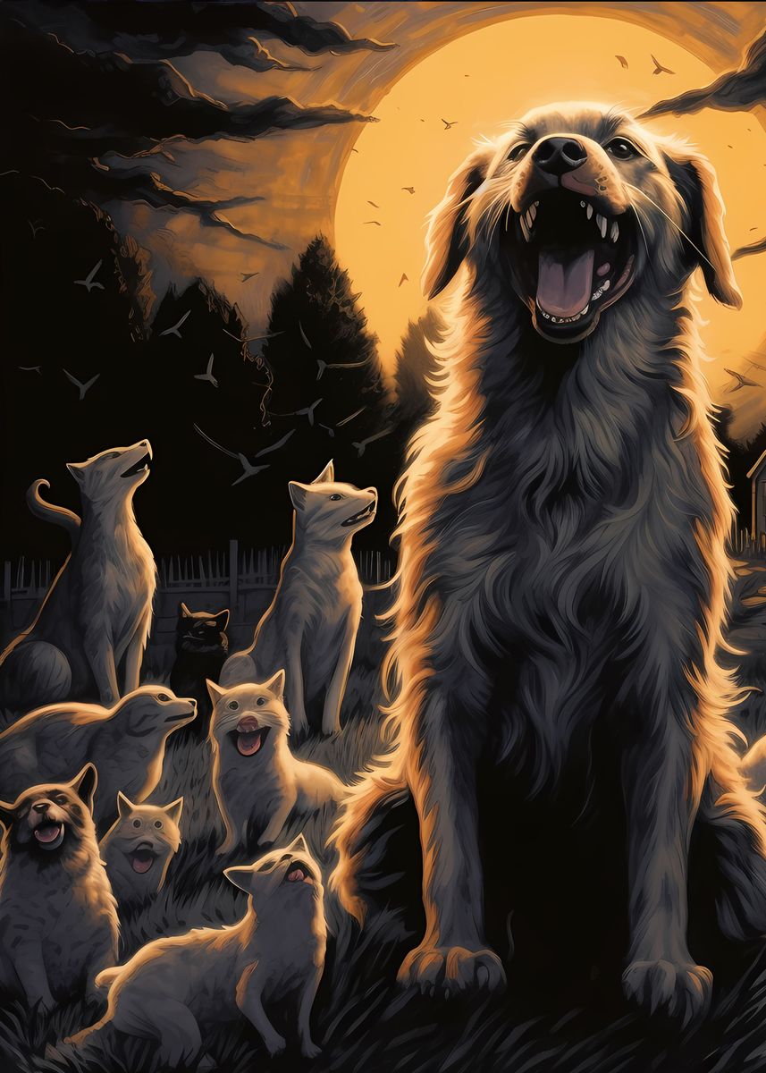 'Spooky Hounds' Poster, picture, metal print, paint by Oizy Production ...
