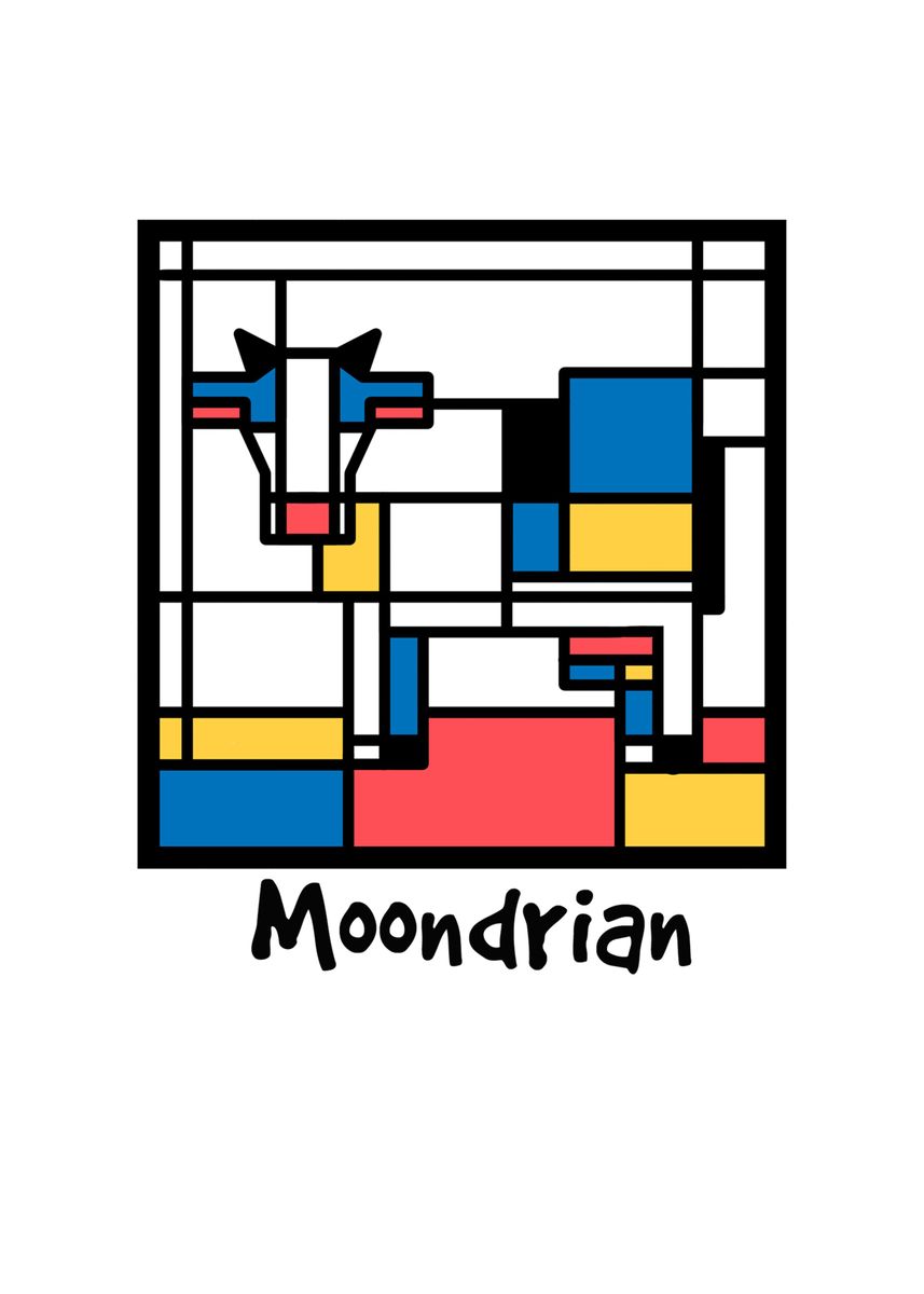 'Moondrian' Poster, picture, metal print, paint by NemiMakeit Fadda ...
