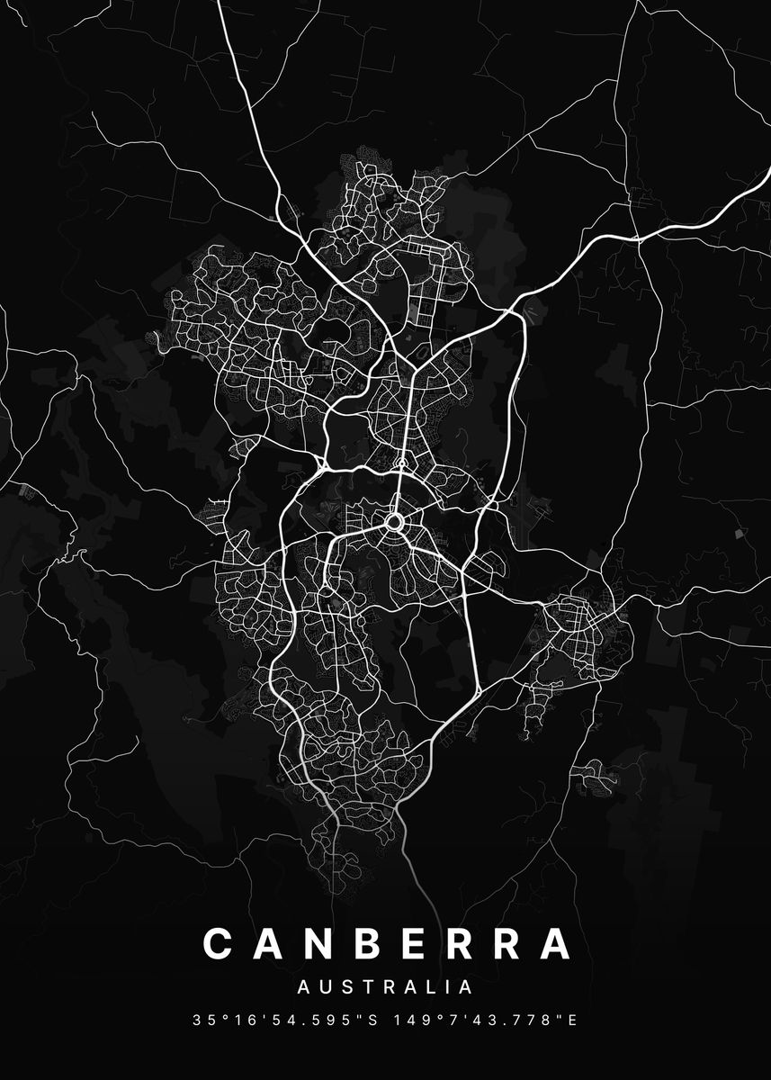 'Canberra Australia' Poster, picture, metal print, paint by Kemi | Displate