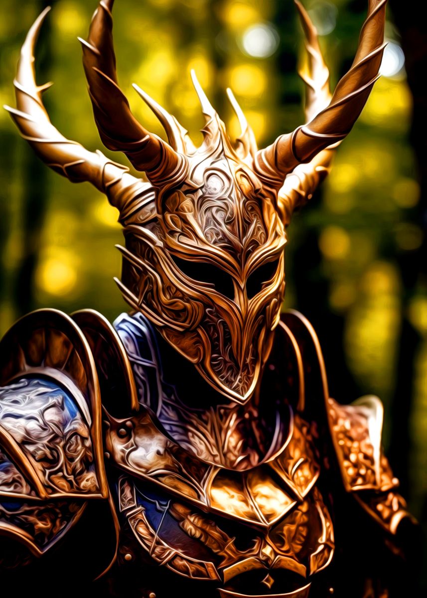 'Deer Knight' Poster, picture, metal print, paint by land vinh | Displate