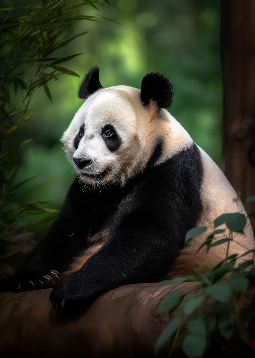 'Adorable panda' Poster, picture, metal print, paint by Zooscape ...