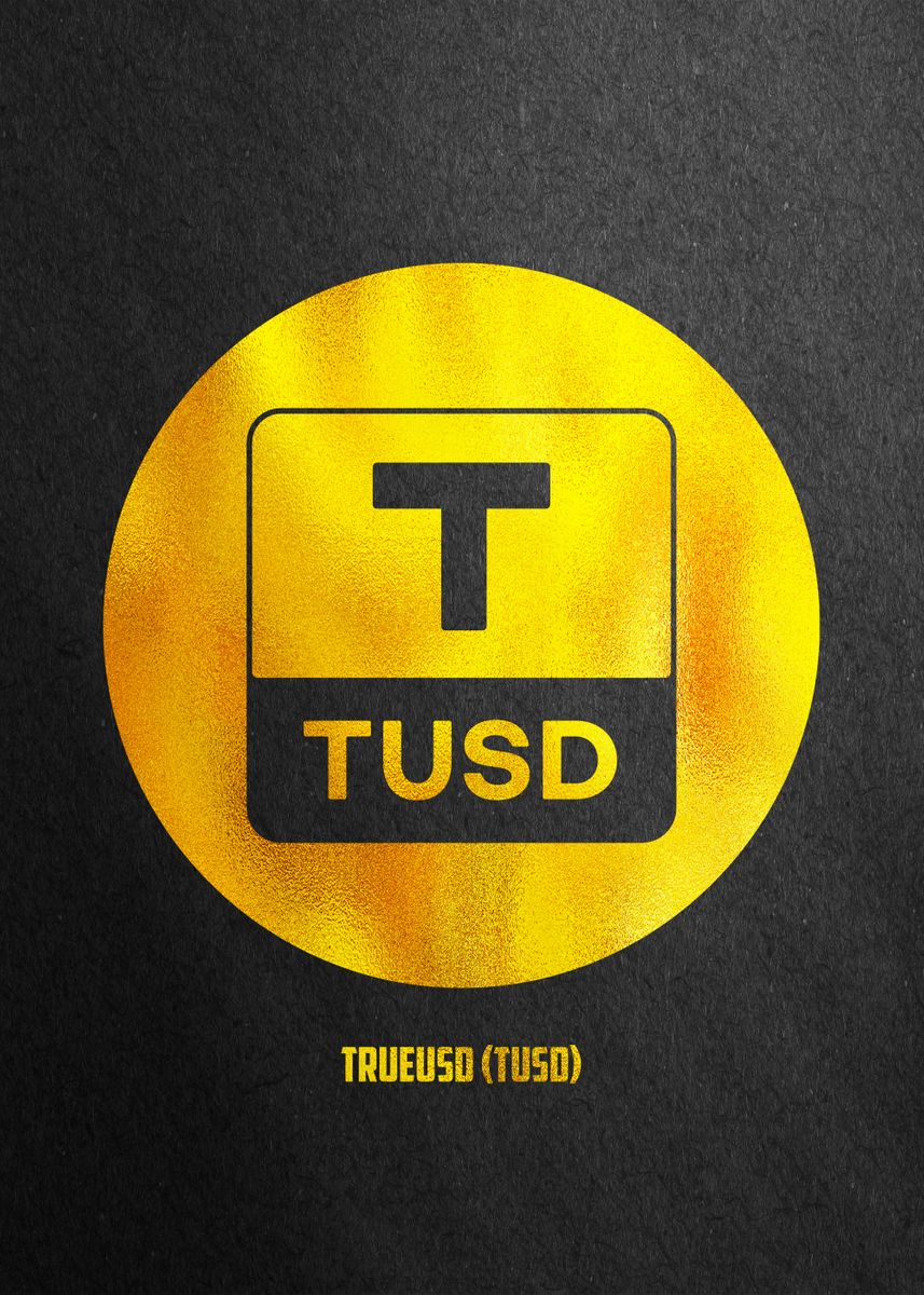 'TUSD Coin' Poster, picture, metal print, paint by Trending Music Retro ...