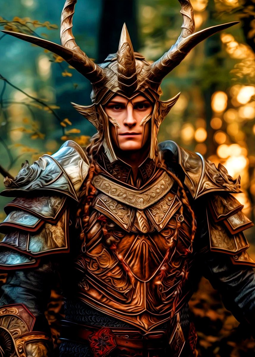 'Deer Knight' Poster, picture, metal print, paint by land vinh | Displate