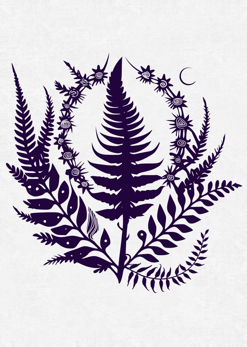 'Witch Fern' Poster by Ilya Danilov | Displate