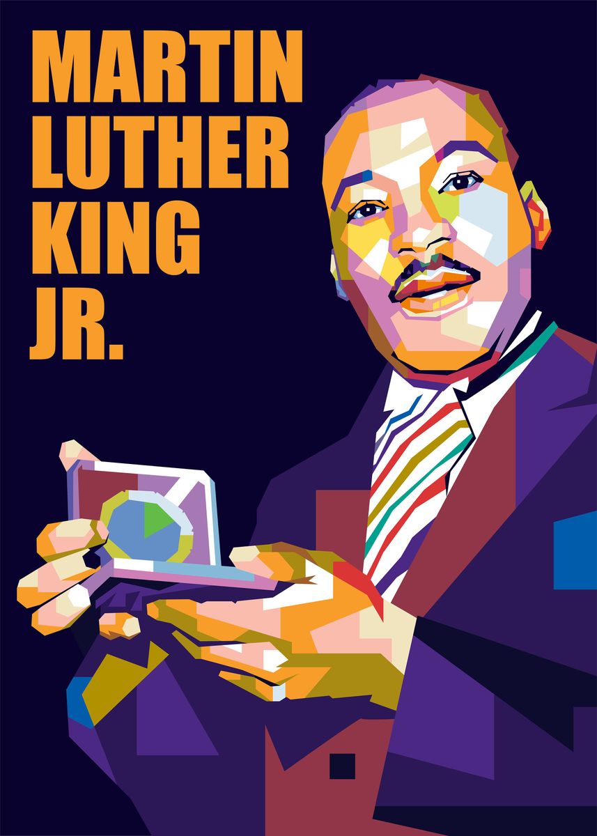 'Martin Luther King Jr' Poster, picture, metal print, paint by Ananda ...