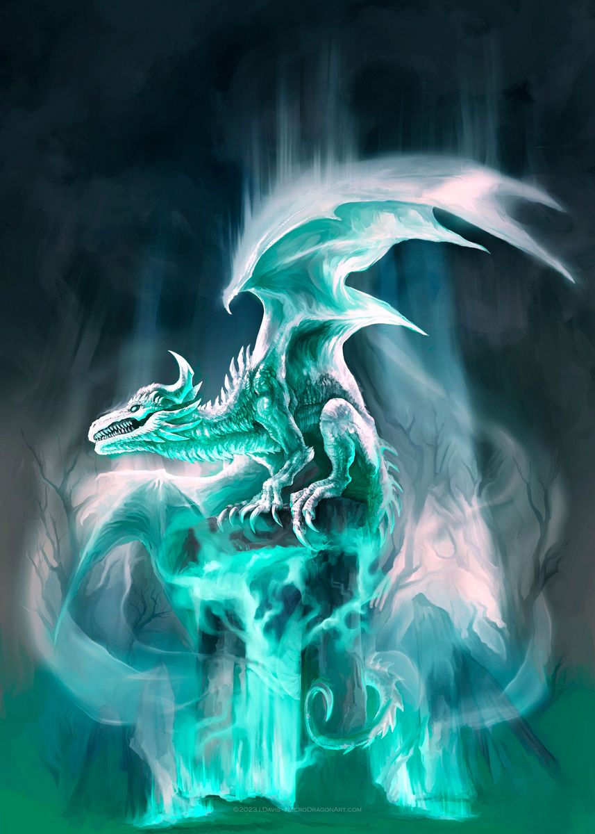 'Ghost Dragon' Poster by Isabelle Davis | Displate