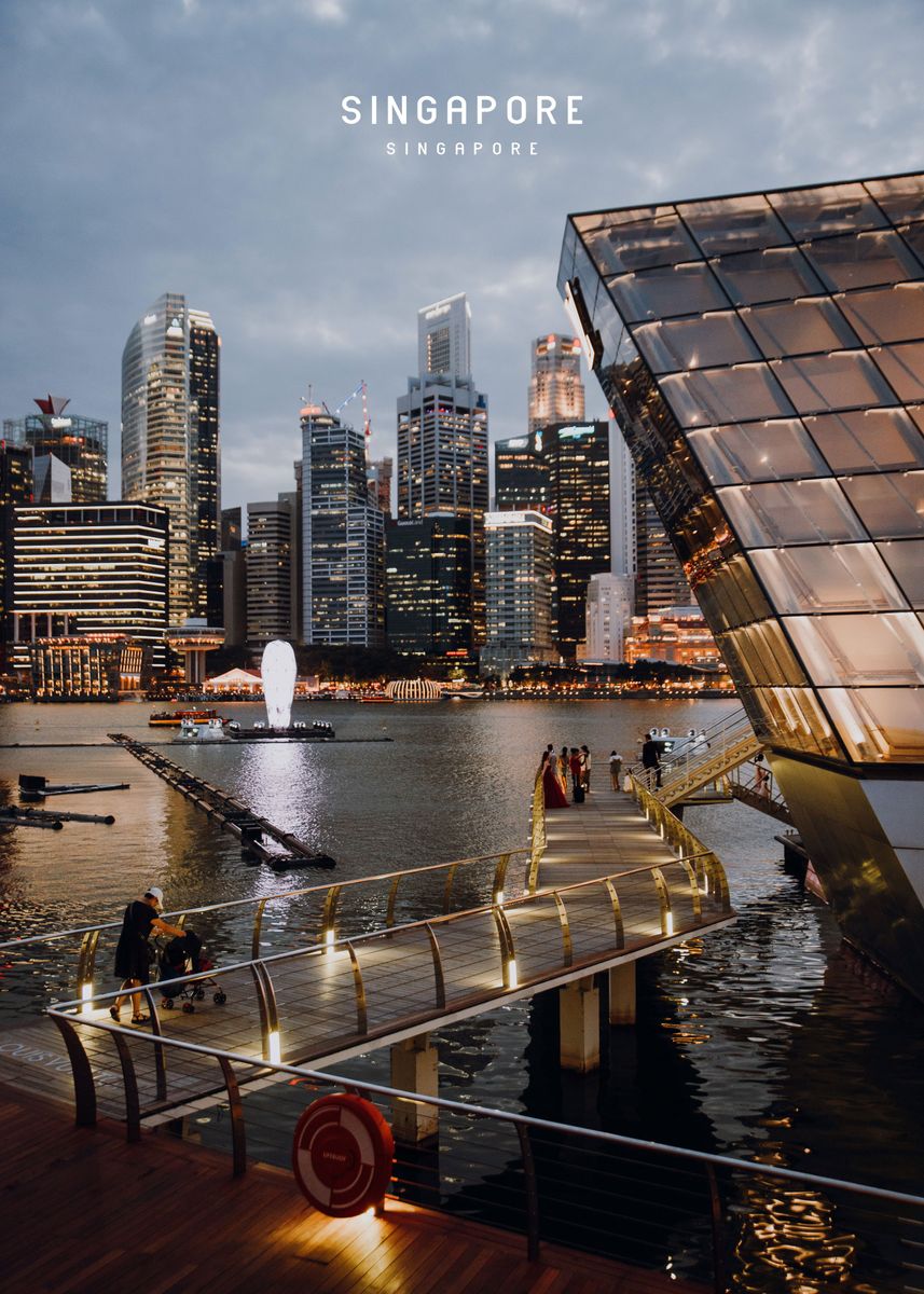 'Singapore ' Poster, picture, metal print, paint by Explore Universe ...