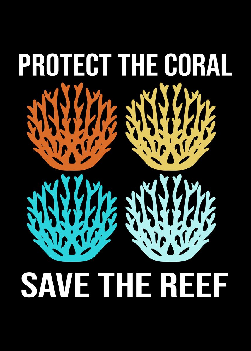 'Save The Reef' Poster, picture, metal print, paint by FunnyGifts ...