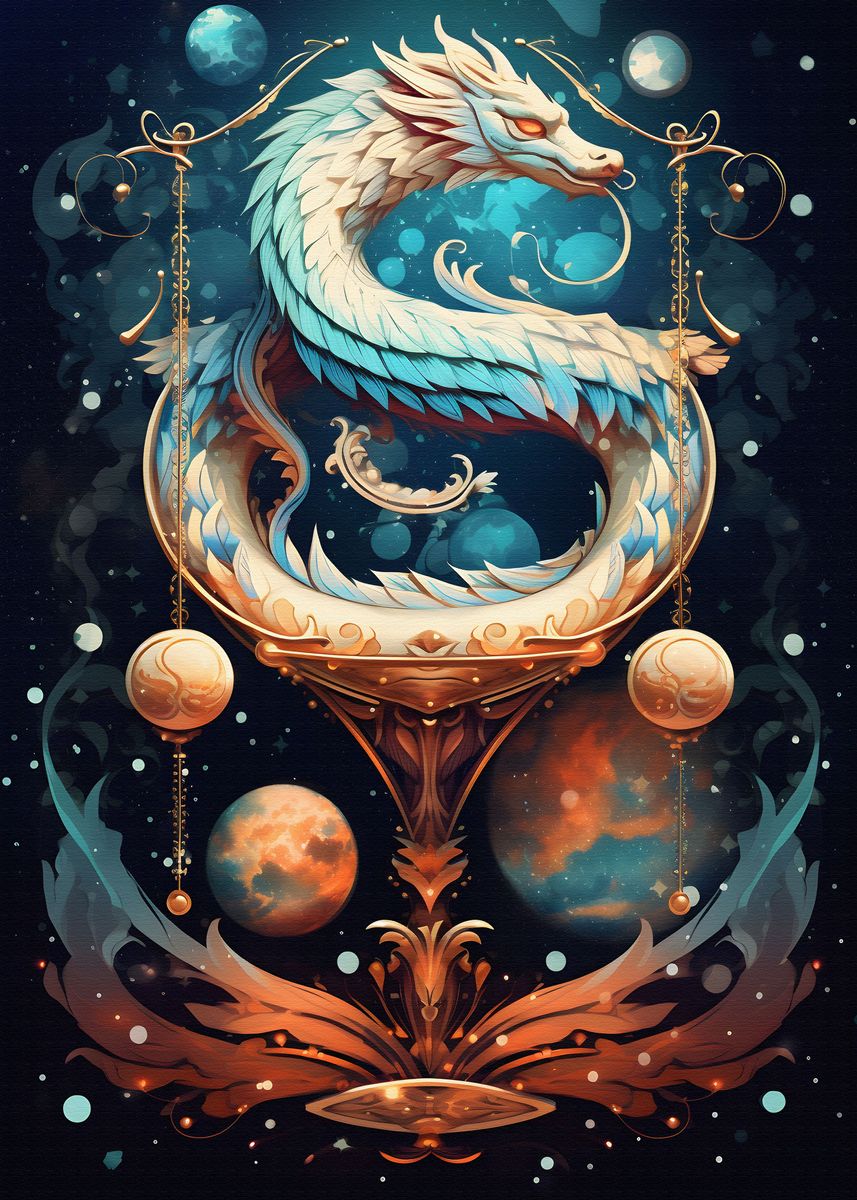 'Libra zodiac sign' Poster, picture, metal print, paint by kun bin ...