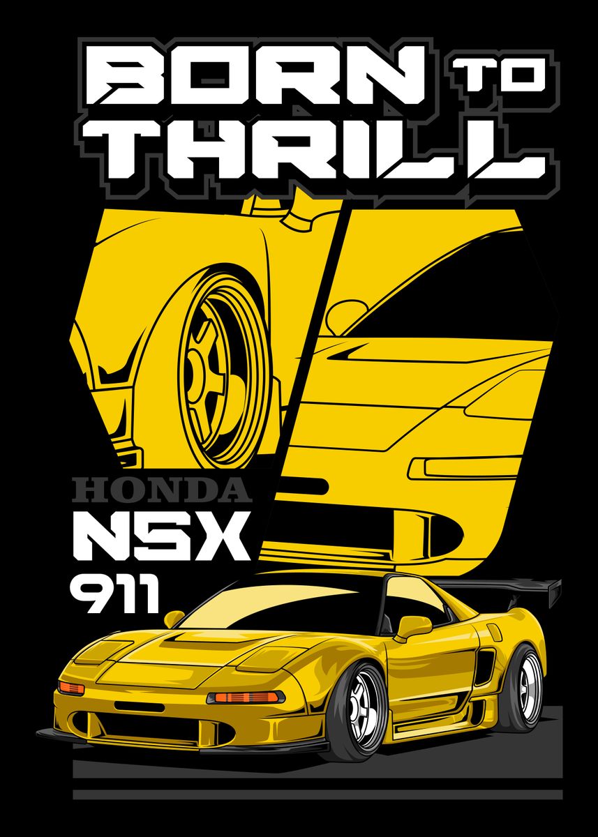 'Legendary NSX Car' Poster by Mikhaila Poster Design | Displate