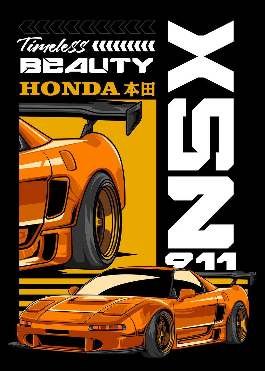 'Iconic NSX Car' Poster by Mikhaila Poster Design | Displate