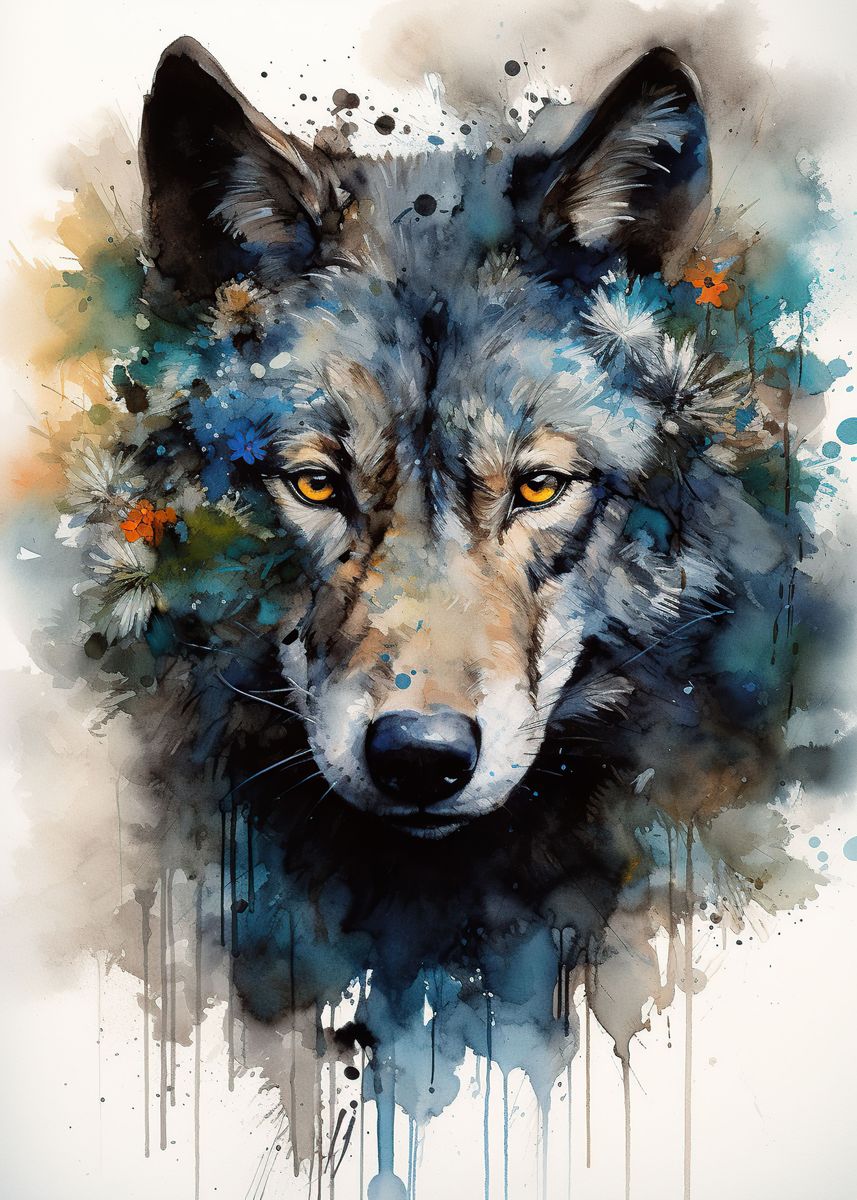 'Noble Guardians Wolf Art' Poster, picture, metal print, paint by AMG ...
