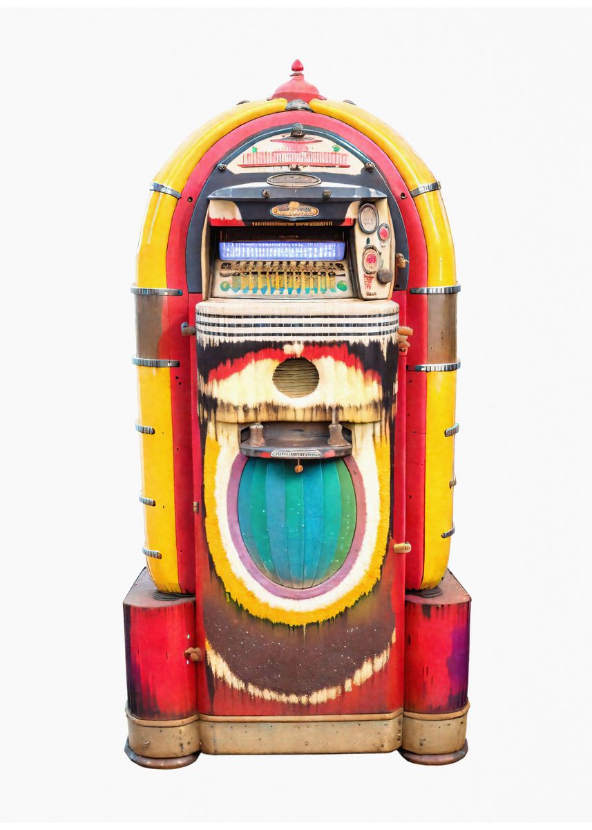 'Jukebox cabinet piece retr' Poster, picture, metal print, paint by ...