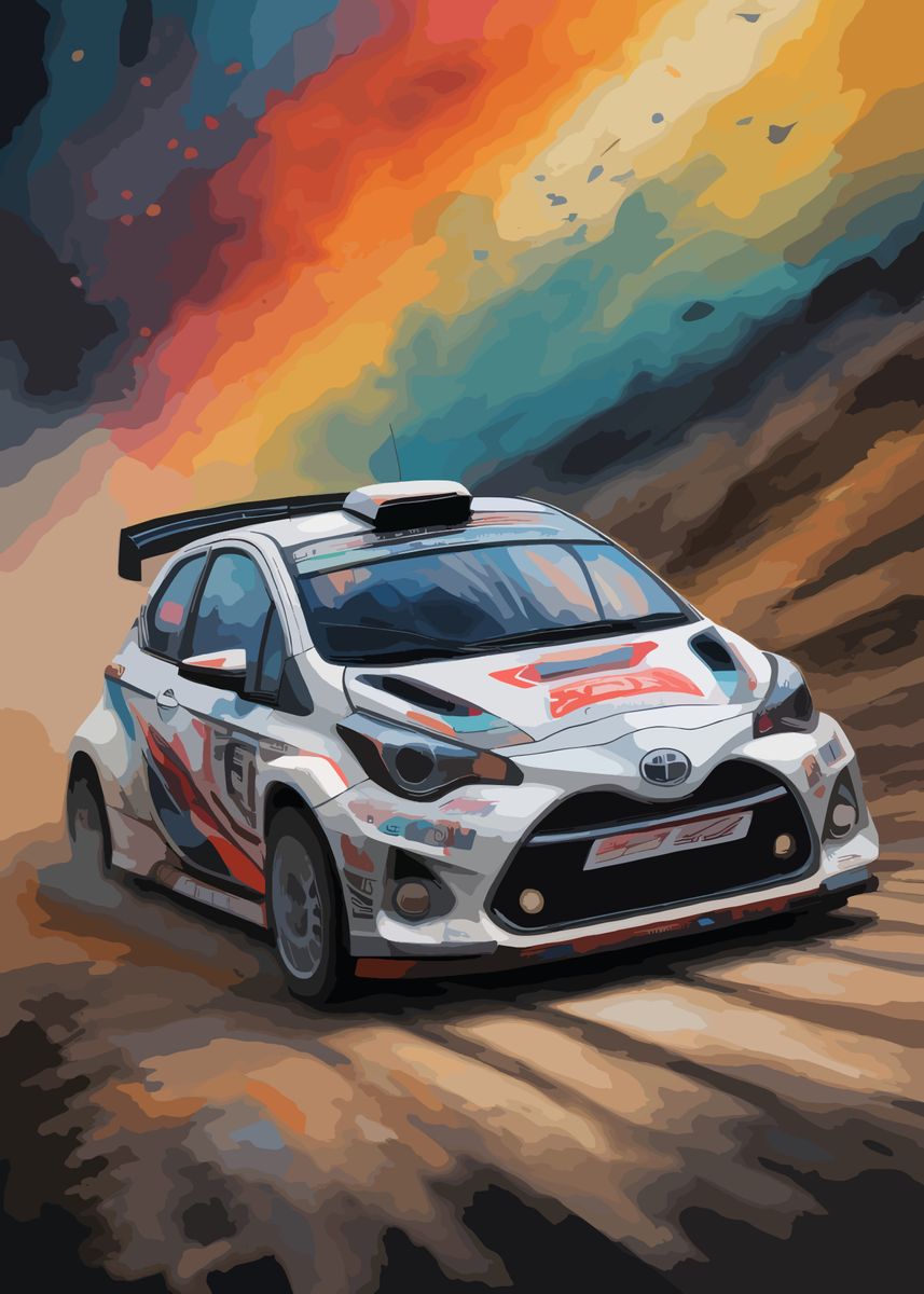 'Toyota Yaris GR Rally 1' Poster by Sakura Miko | Displate