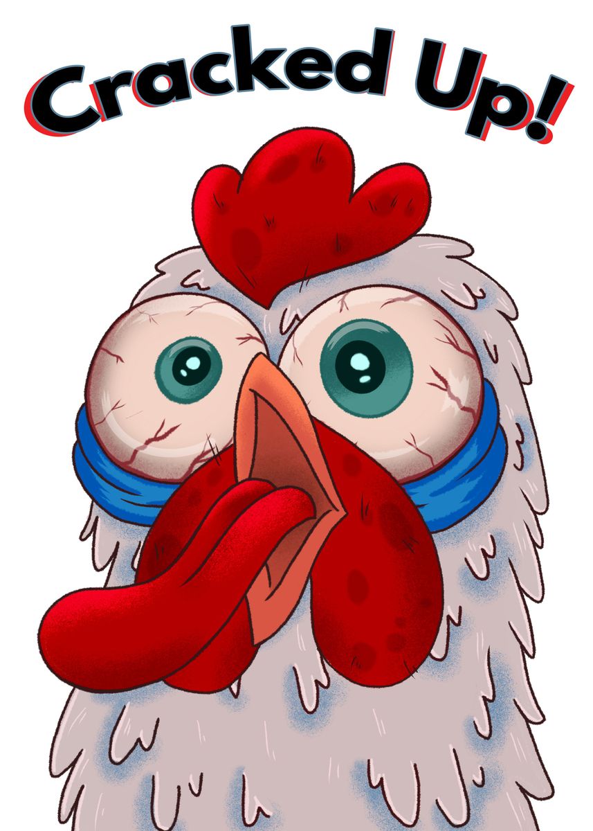 'Funny Chicken' Poster, picture, metal print, paint by NIZAM KHAN ...