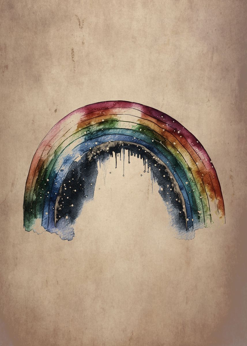 'Dark Fairy tale rainbow' Poster by richjohns | Displate