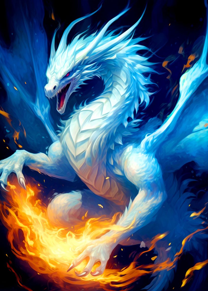 'Fantasy Dragon' Poster, picture, metal print, paint by Kwong Han ...