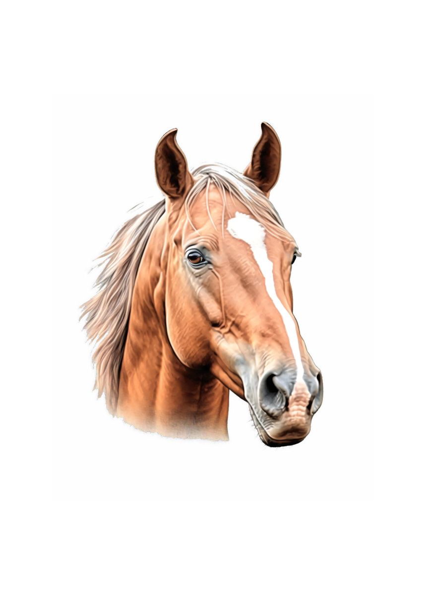 'Horse Head Face Equestrian' Poster by CrownMerch | Displate