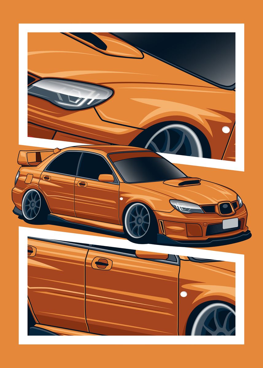 'Subaru WRX 2008 Rally' Poster, picture, metal print, paint by Vero ...