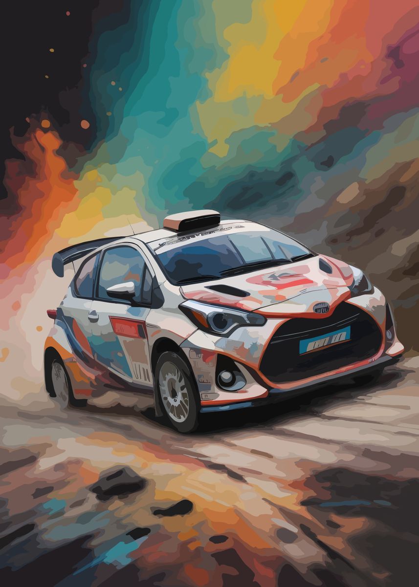 'Toyota Yaris GR Rally 1' Poster, picture, metal print, paint by Sakura ...