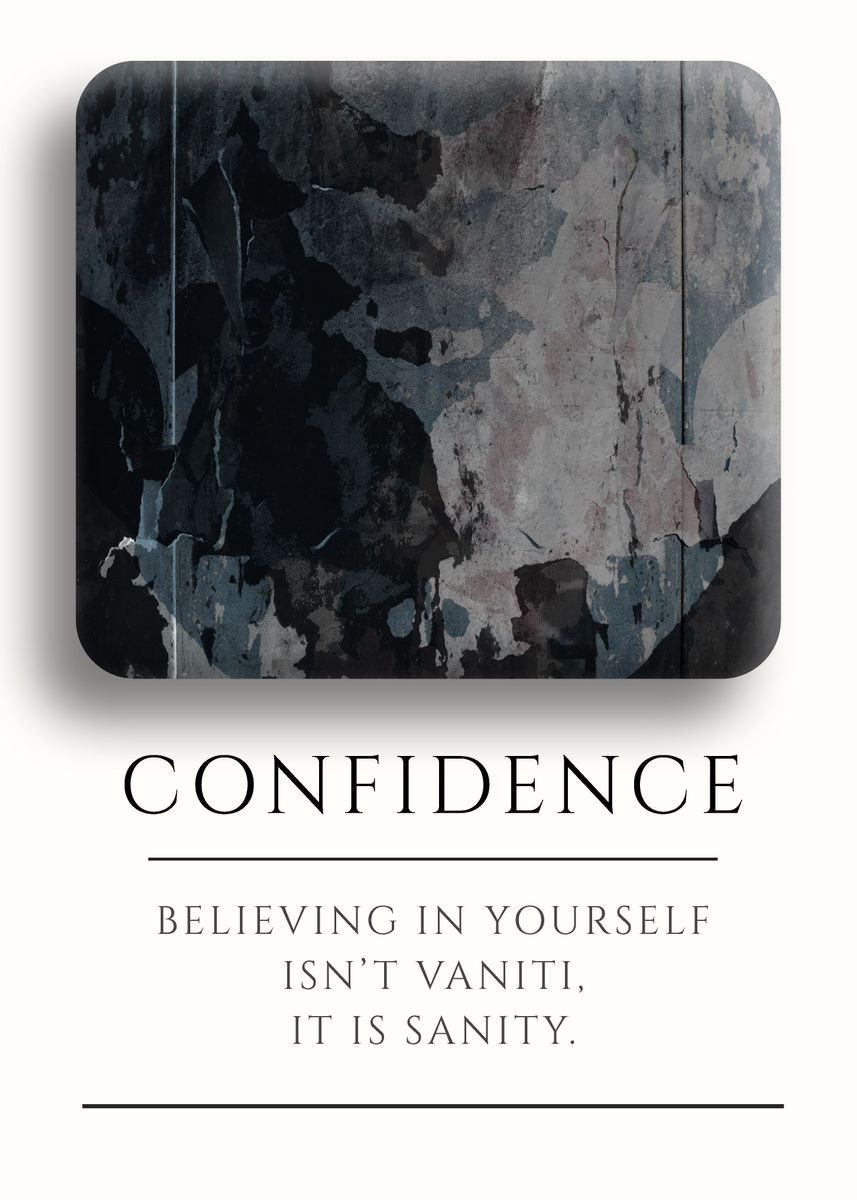 'Confidence Motivational' Poster, picture, metal print, paint by Lucky ...