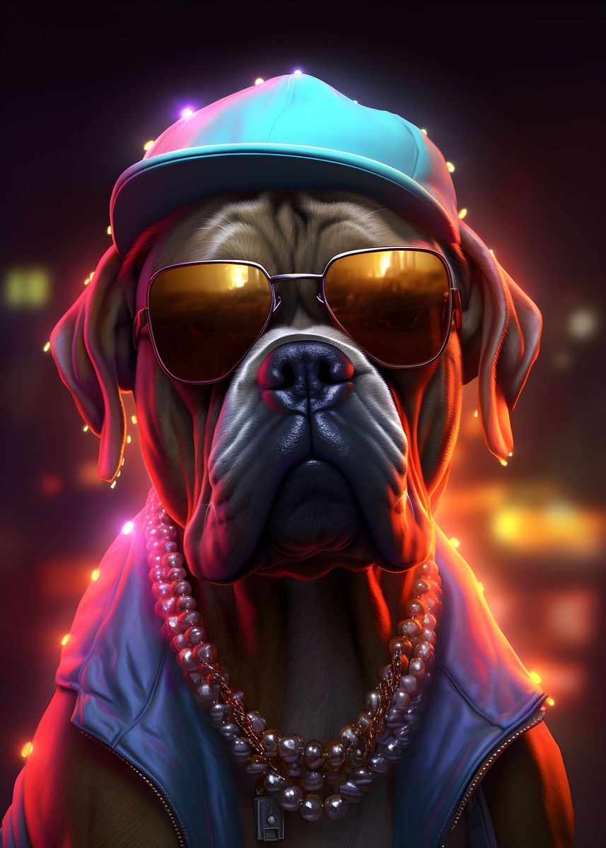 'American Mastiff dog' Poster, picture, metal print, paint by Elvira A ...
