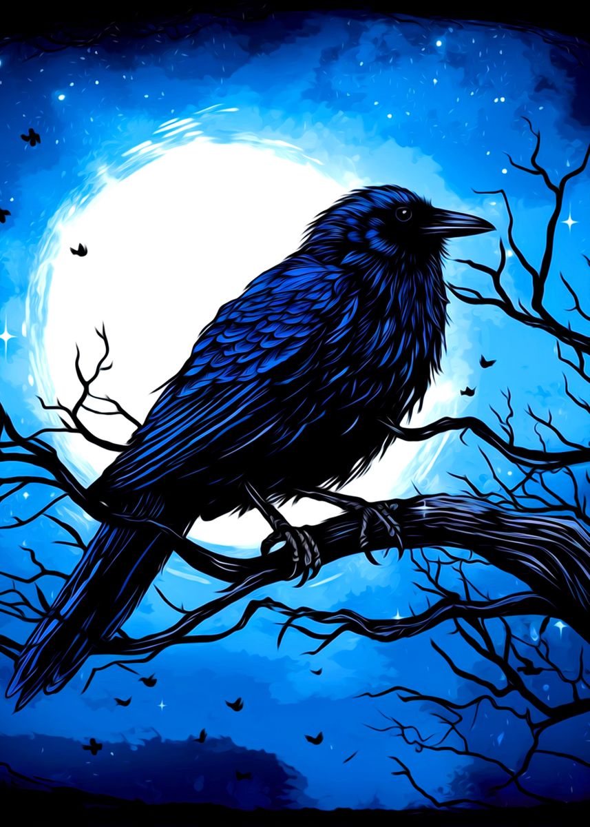 'Raven' Poster, picture, metal print, paint by tani pino | Displate