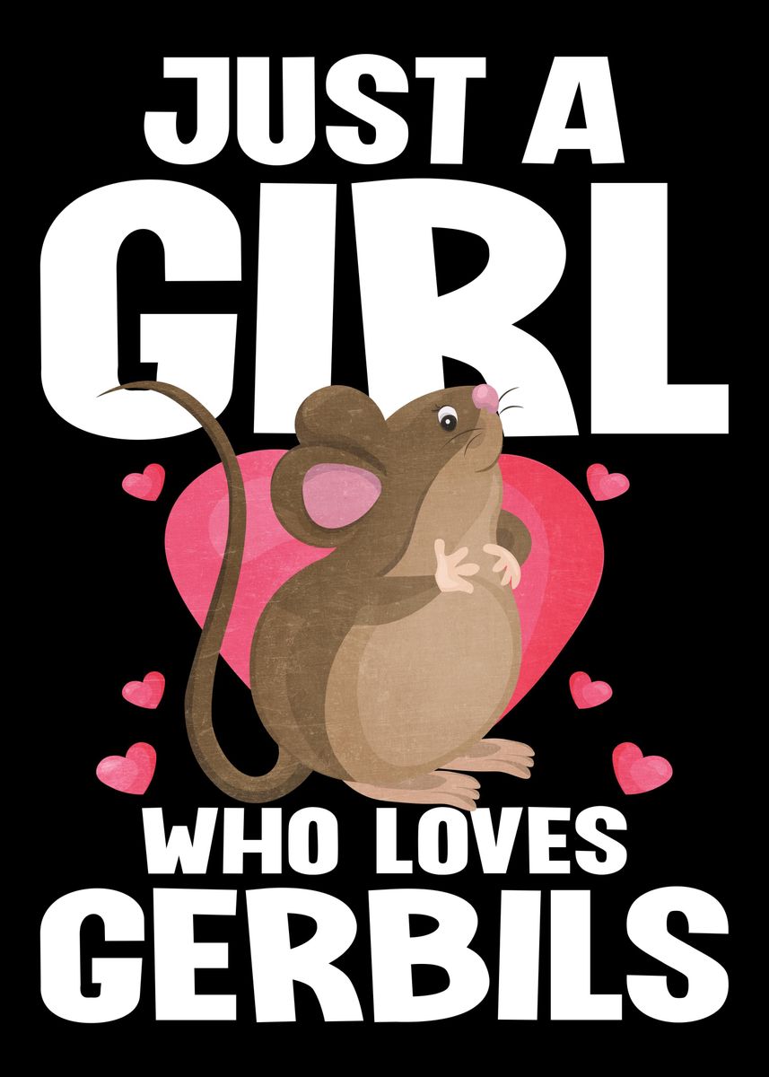 'Just A Girl Gerbils' Poster by Hexor | Displate