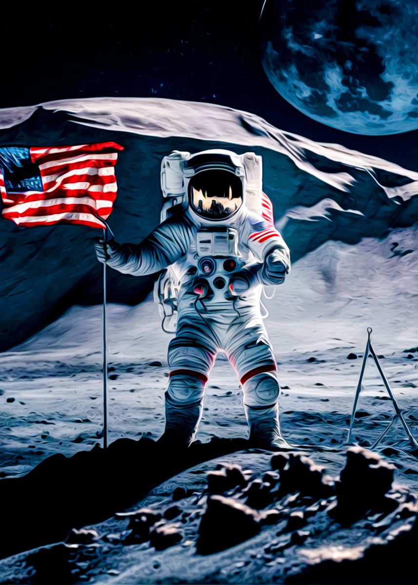 'Astronaut in space' Poster by Anteli Hiro | Displate