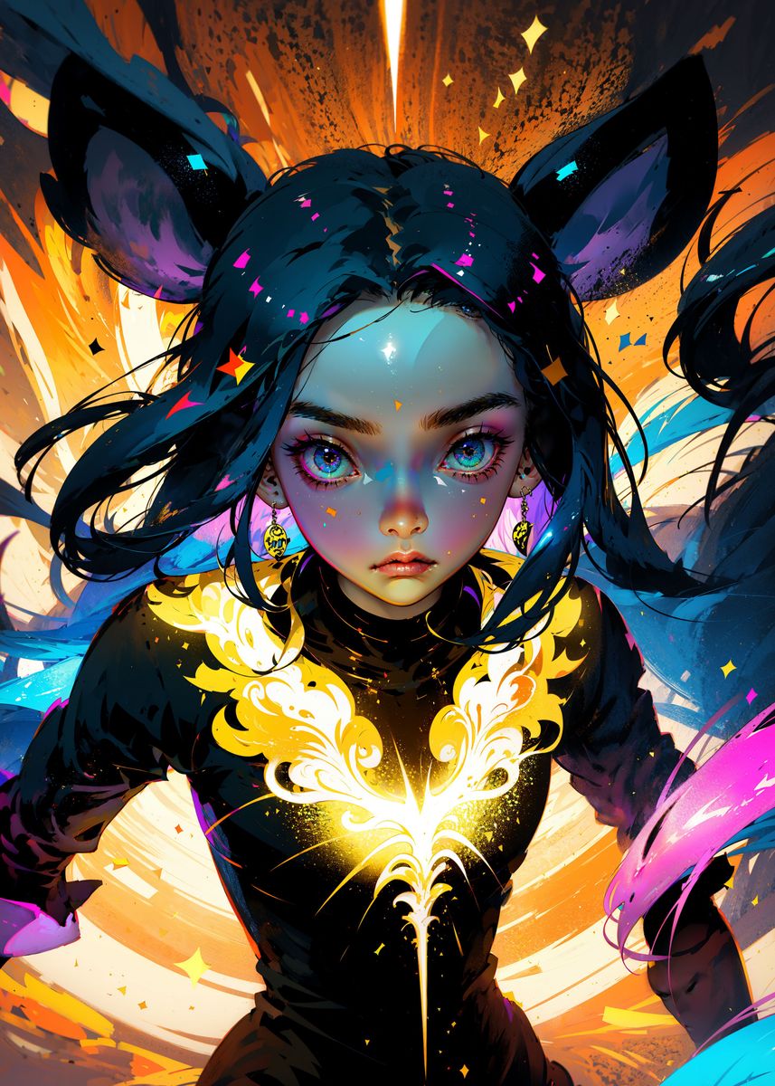 'Jinx color portrait' Poster, picture, metal print, paint by Lukasz ...