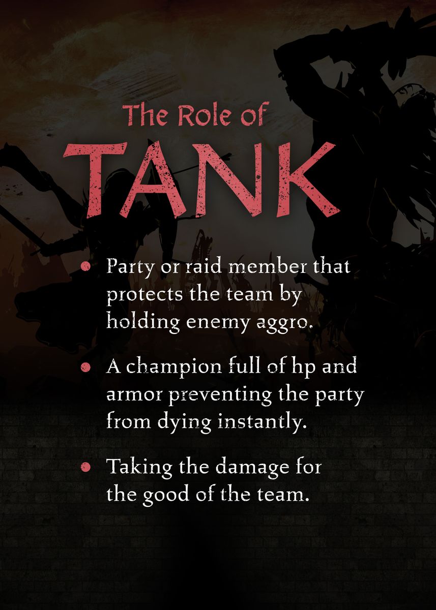 'The Role Of Tank Gamer' Poster, picture, metal print, paint by ...