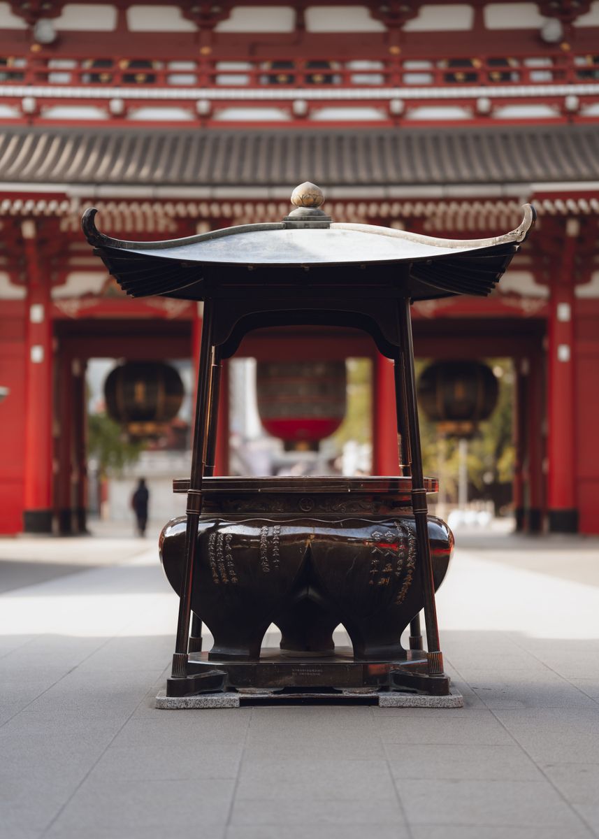 'japanese shrine' Poster, picture, metal print, paint by nicolas ...