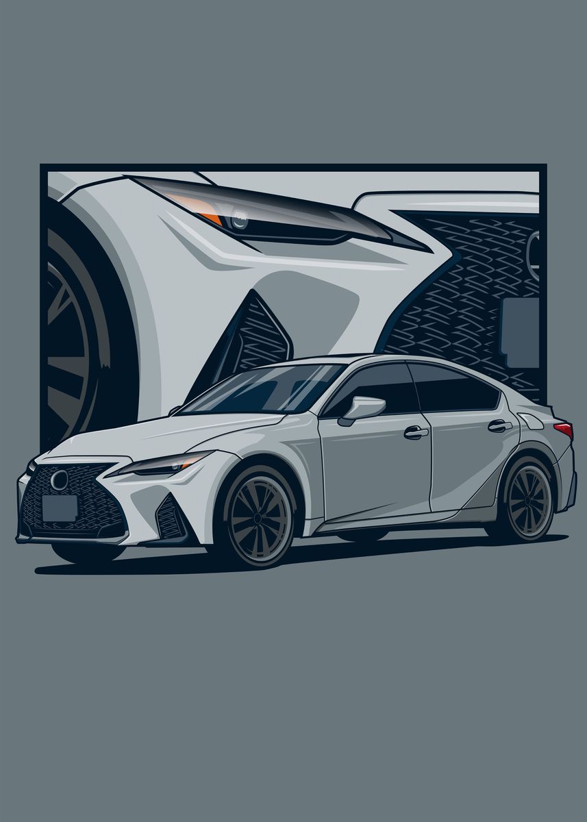 'Lexus IS 350 Racing' Poster, picture, metal print, paint by Vero ...