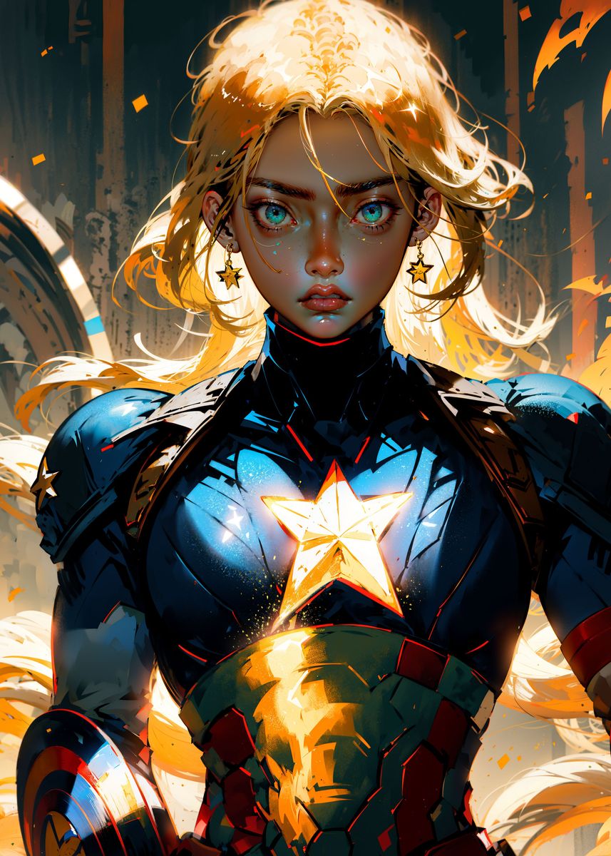 'Queen of america' Poster by Lukasz Kobylka | Displate