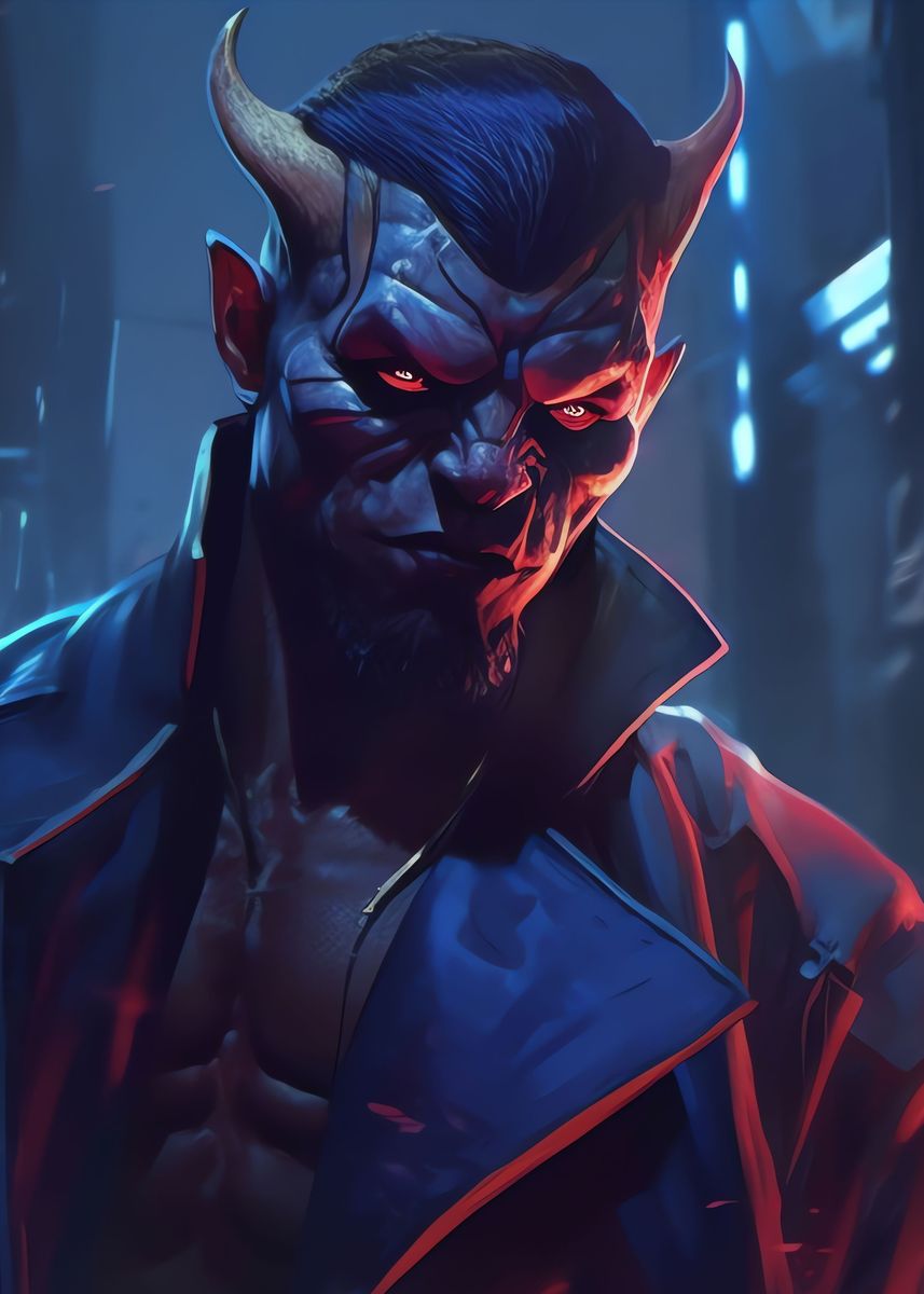 'Demon REtroPunk' Poster, picture, metal print, paint by Oizy ...