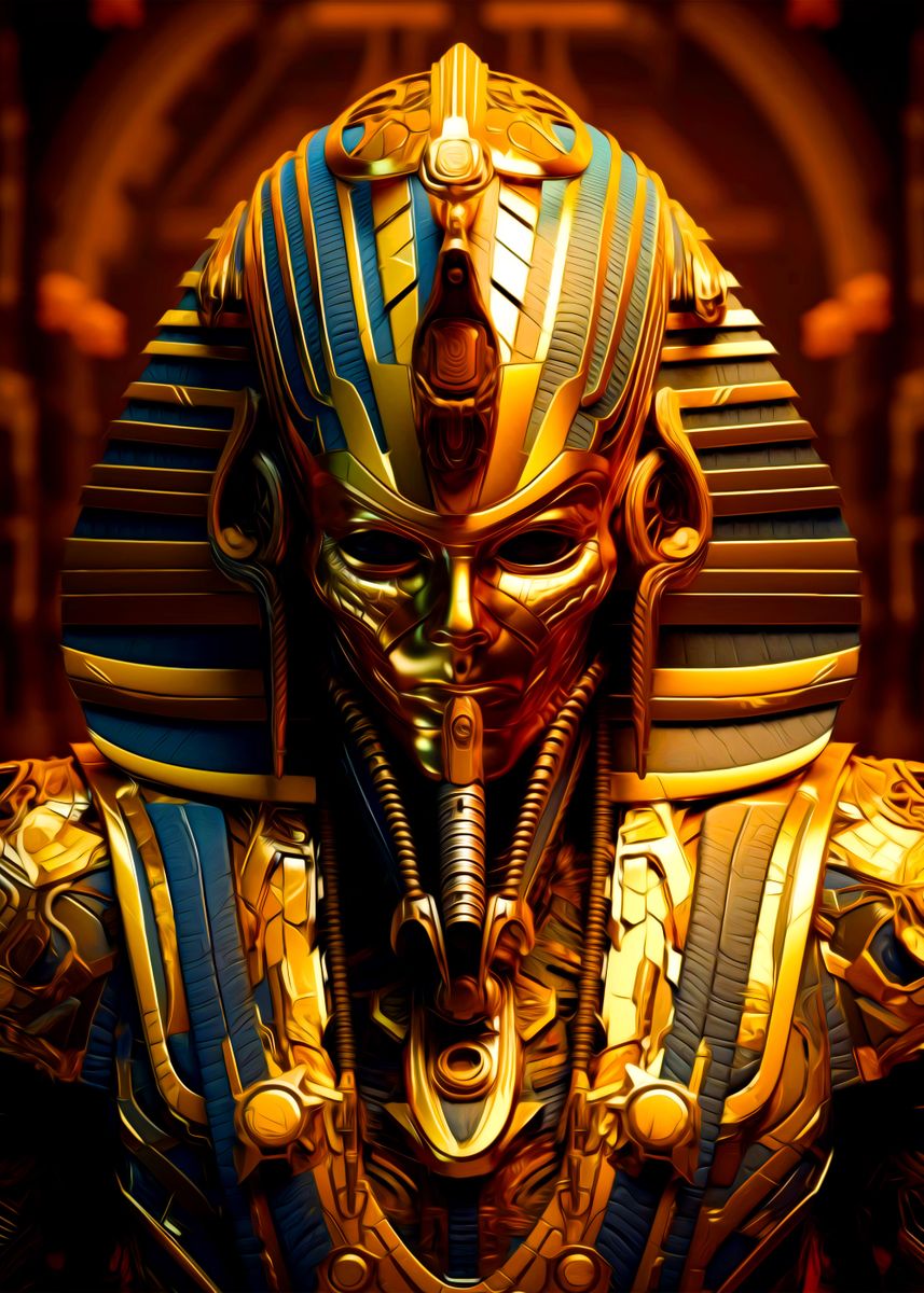 'Pharaoh' Poster, picture, metal print, paint by Ties Rosi | Displate