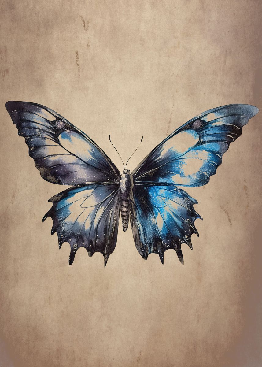 'Dark Fairy tale butterfly' Poster, picture, metal print, paint by ...