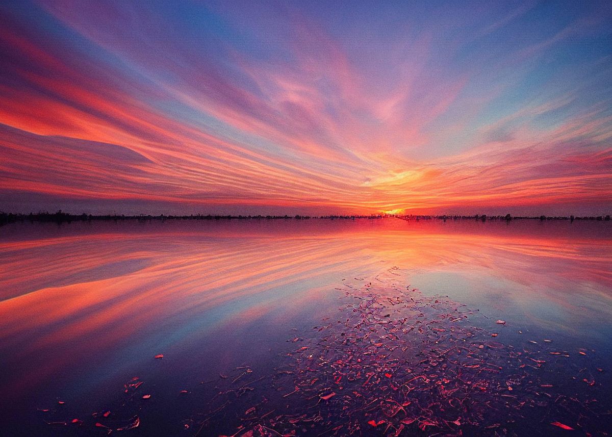 'Sunset on water' Poster by Stephen Bredenkamp | Displate