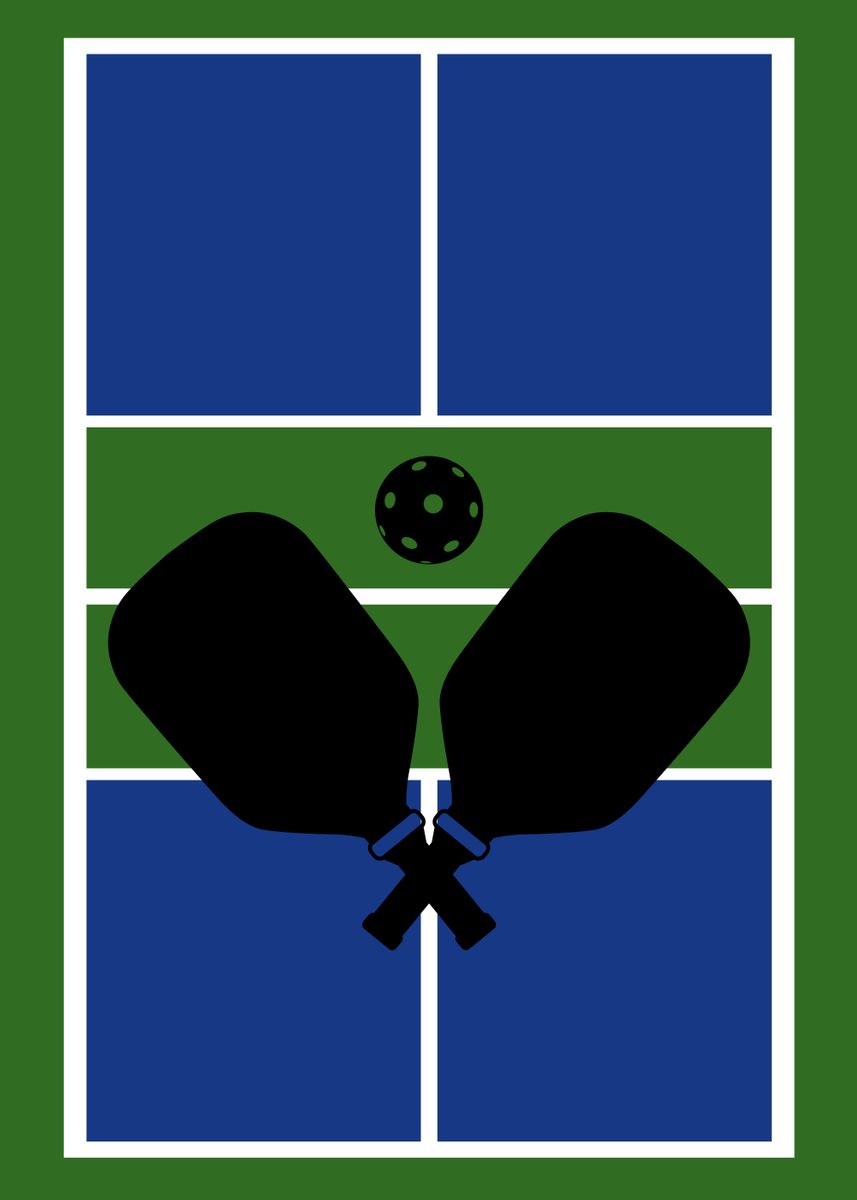 'Pickleball Paddle' Poster, picture, metal print, paint by XandYart ...