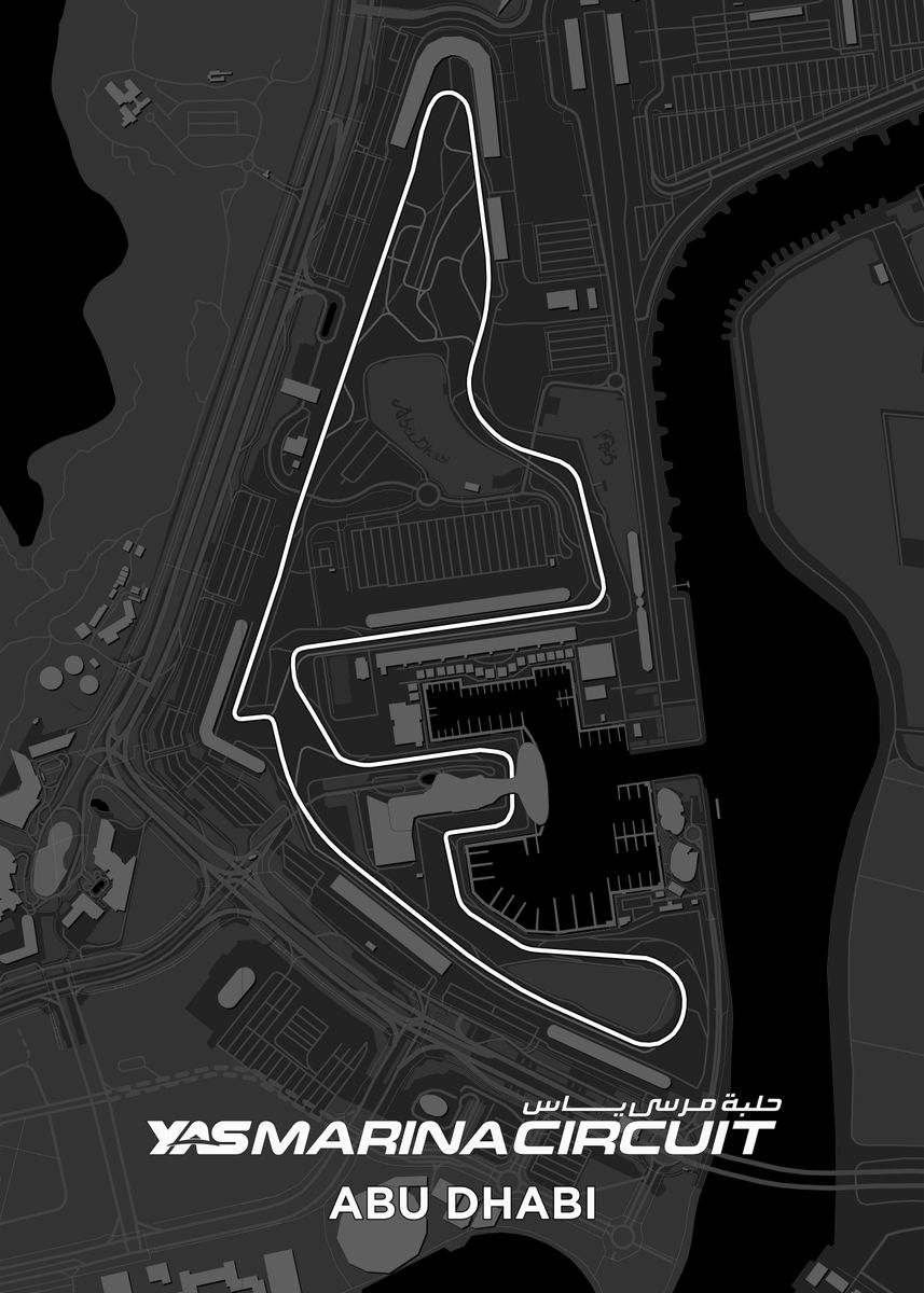 'Yas Marina Circuit' Poster by Sam Kal | Displate