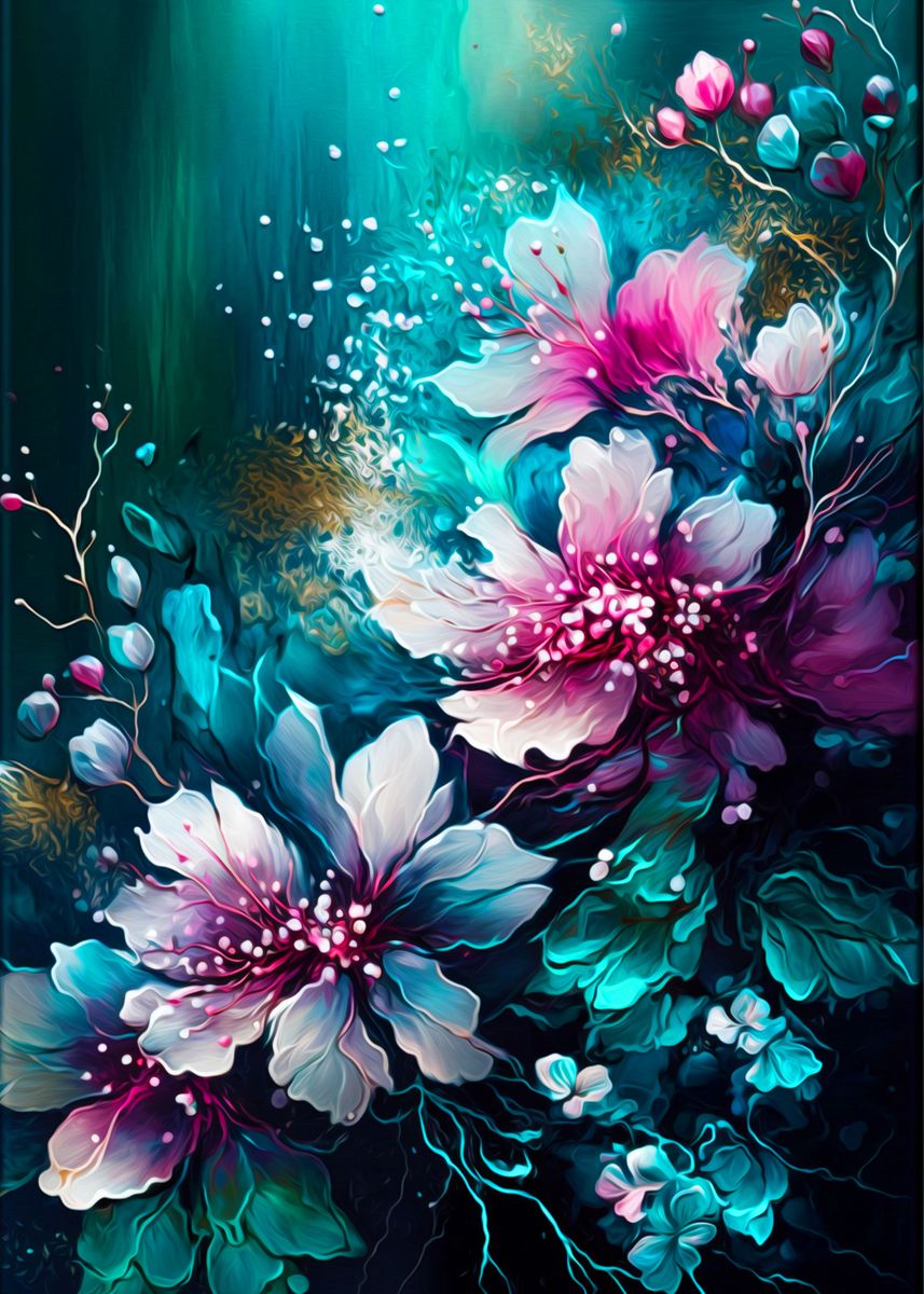 'Colorful Flower' Poster by dnland thane | Displate