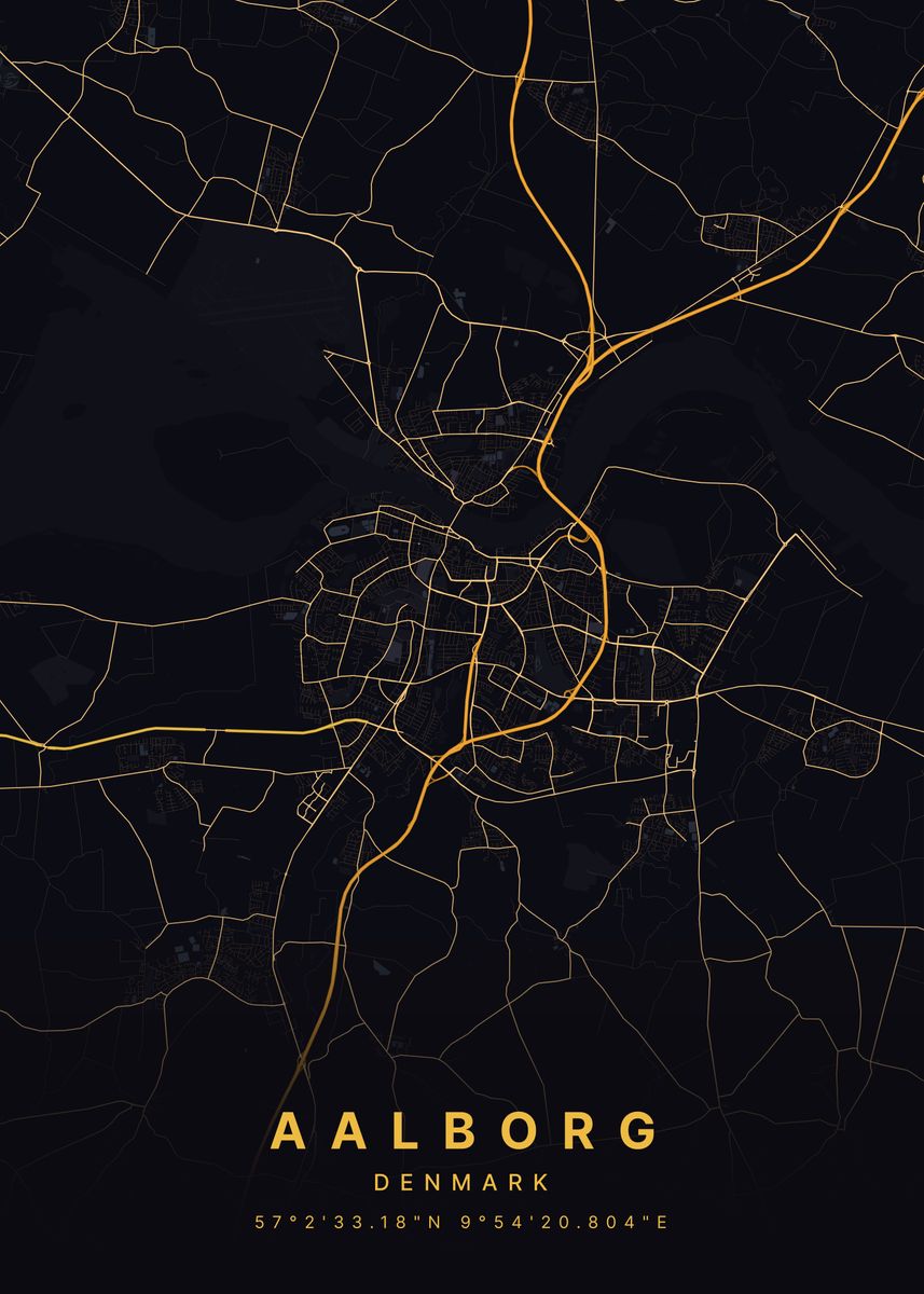 'Aalborg Denmark' Poster, picture, metal print, paint by Kemi Solaja ...