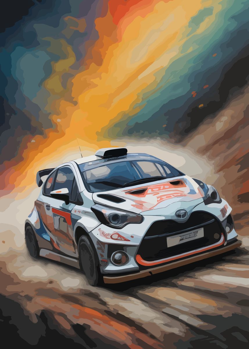 'Toyota Yaris GR Rally 1' Poster by Sakura Miko | Displate