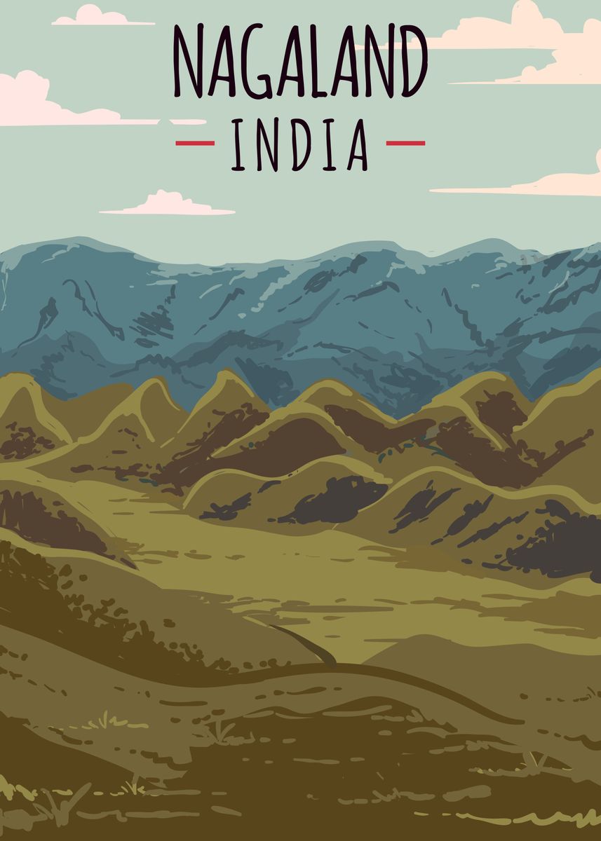 'Nagaland' Poster, picture, metal print, paint by Le Thi Thu Hien | Displate
